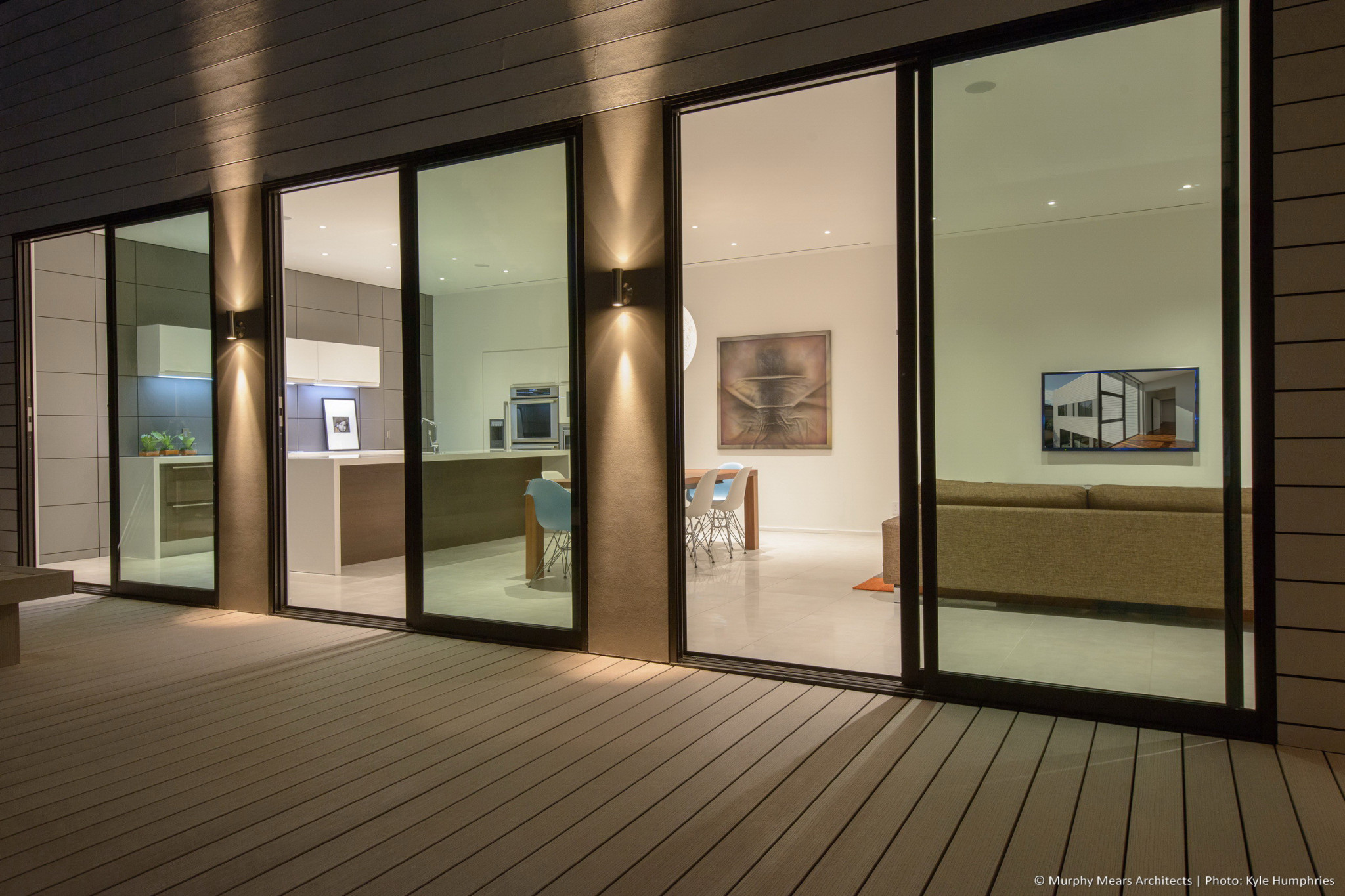 Open Front Door At Night